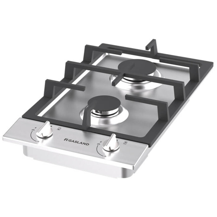 GASLAND 30CM 2 Burner Gas Cooktop, Stainless Steel Gas Stove with ...